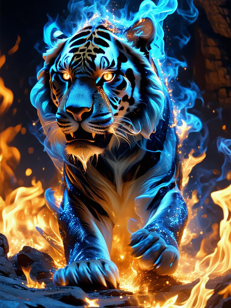 Blue Smoke and Fire Wallpaper | Mage