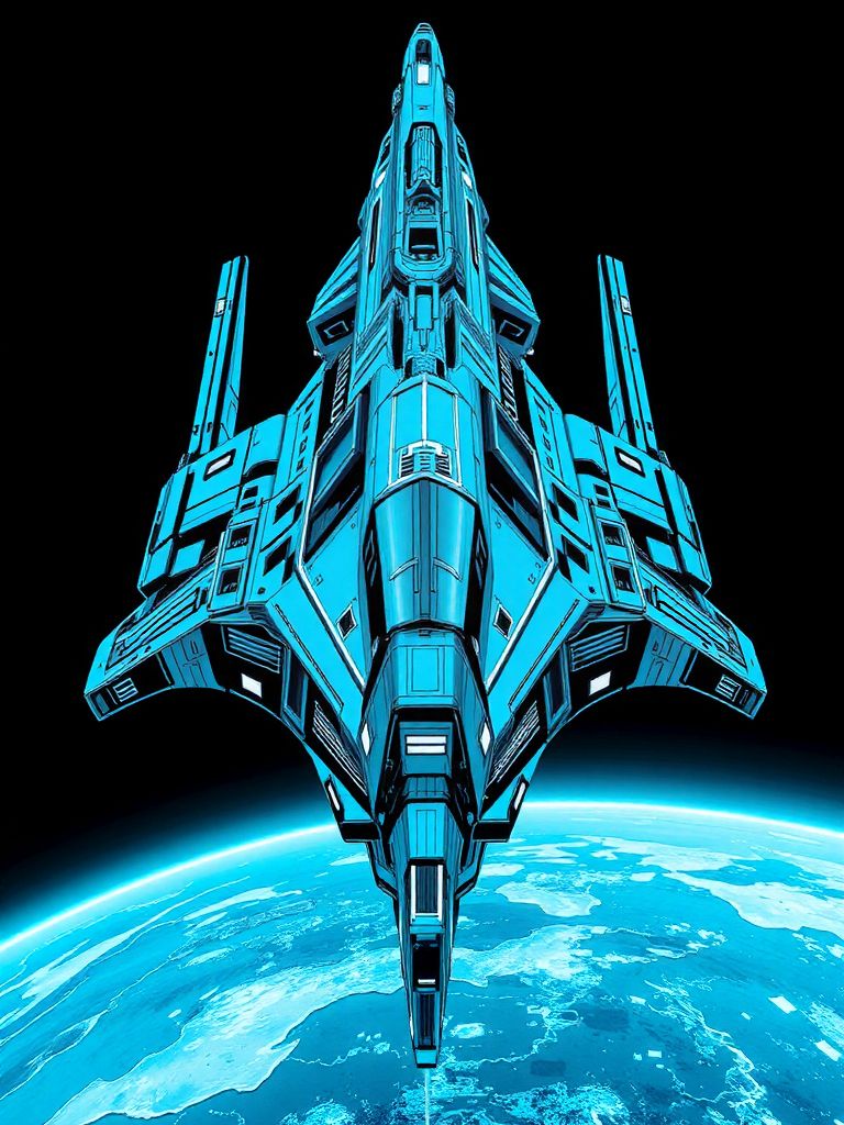 Techno-Futurist Blue Wallpaper | Mage