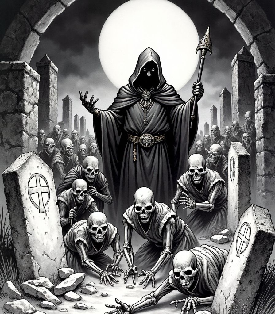 Western Dark Fantasy Line Art | Mage