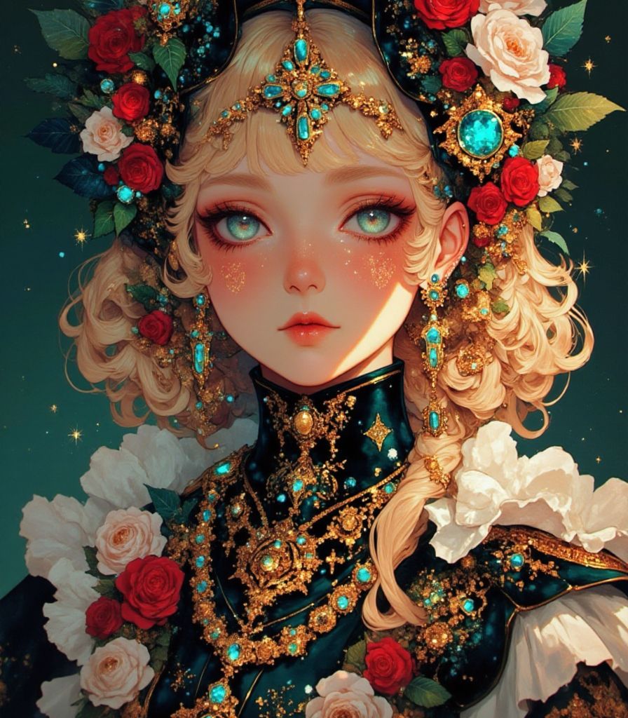 Regal Fantasy Bloom Portrait | Mage